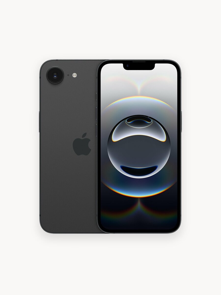 Смартфон Apple iPhone 16e 128 ГБ, Dual nano SIM + eSIM, черный