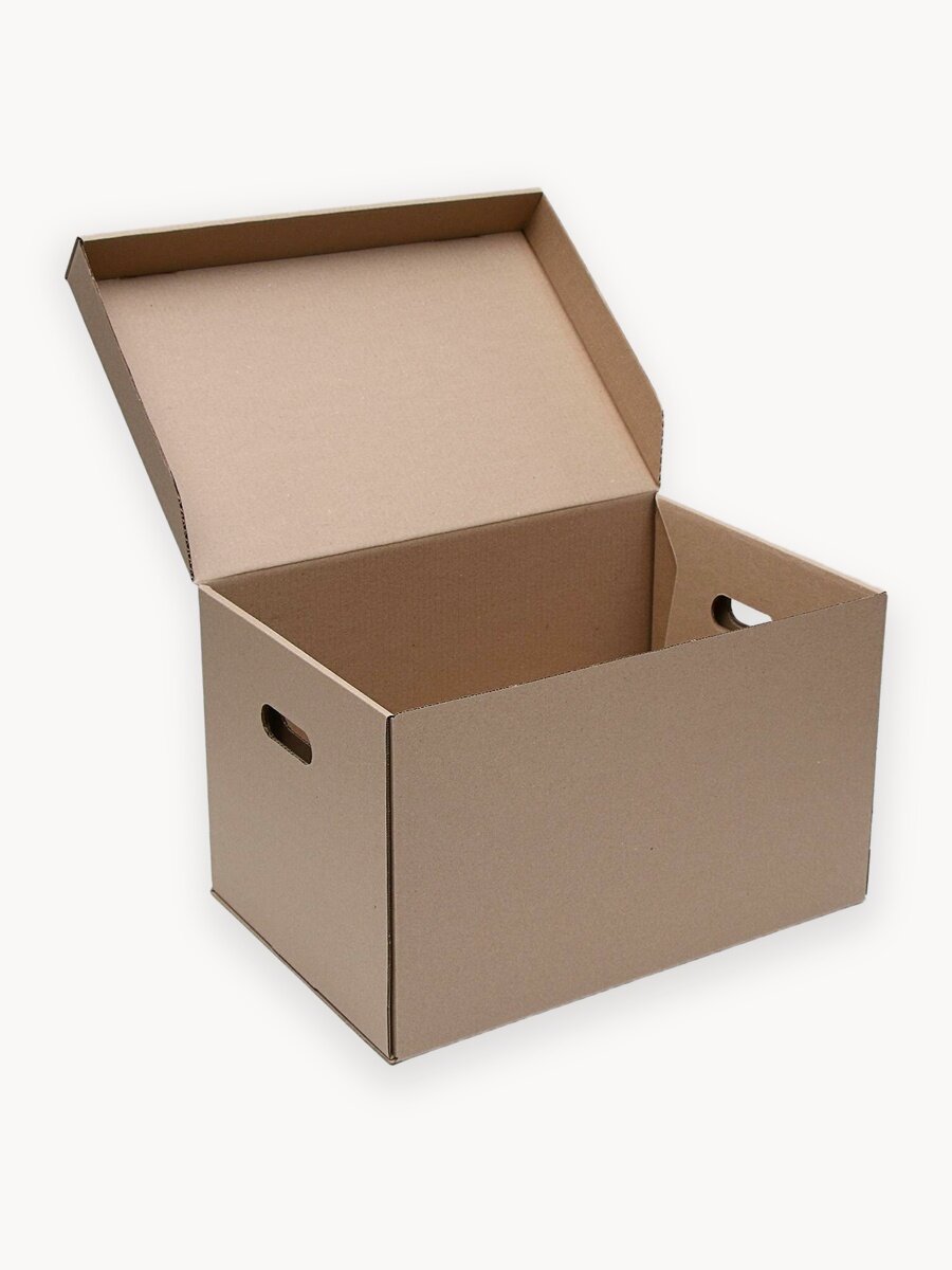 Коробка для хранения UPAK LAND, офисная, бурая, 48 х 32,5 х 29,5 см.