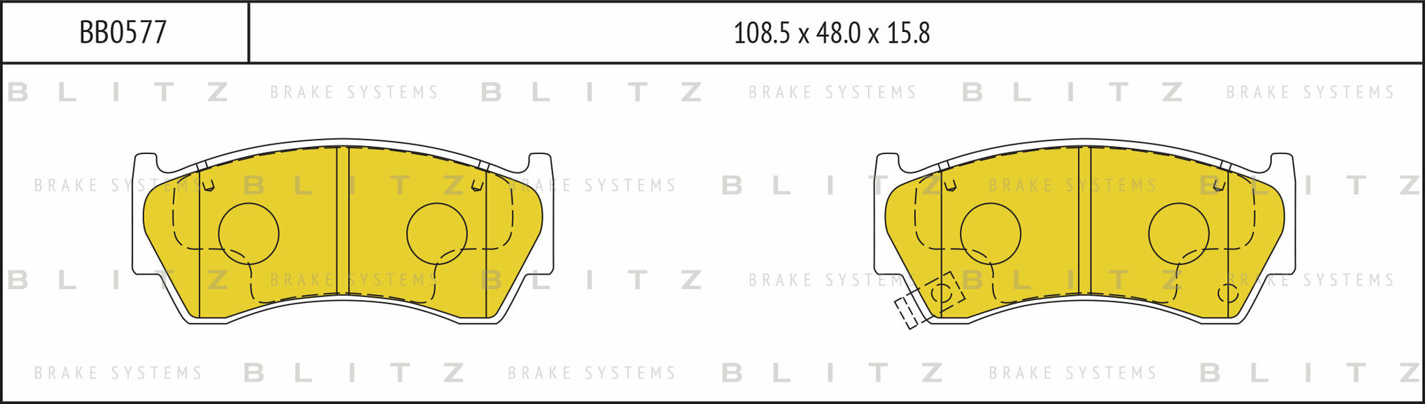 Колодки тормозные дисковые перед Blitz BB0577