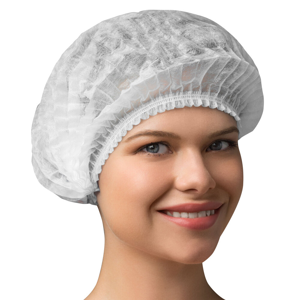 Шапочка "Шарлотка" медицинская одноразовая белая
