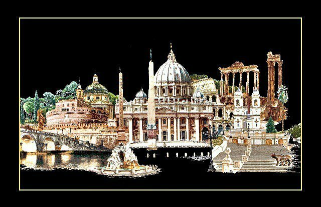 Рим (канва черная) 499.05