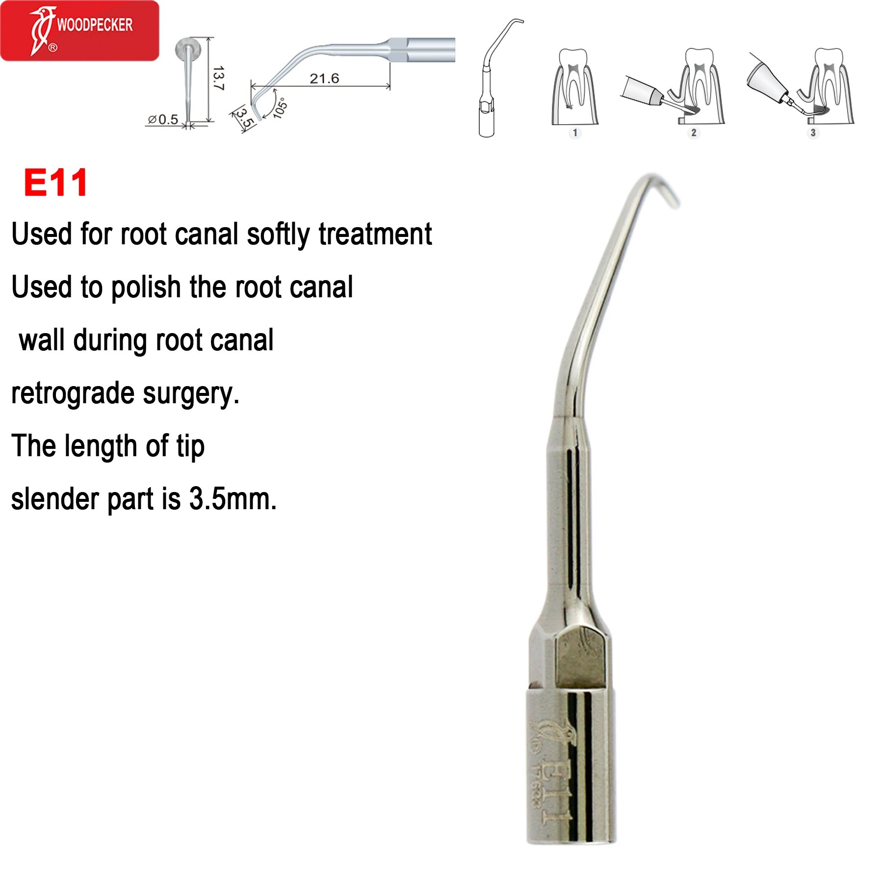 Стоматологический ультразвуковой скалер Woodpecker DTE E11
