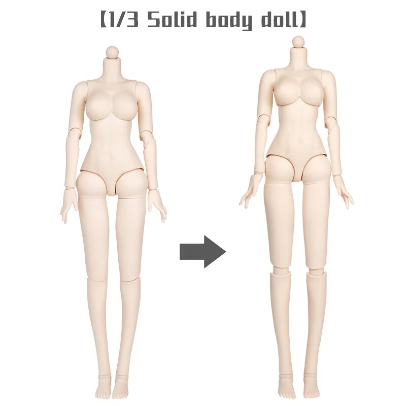 1/3 1/4 1/5 Куклы BJD, однотонное тело, белая кожа, обнаженное тело куклы Mjd, 60 см, 3 Solid body