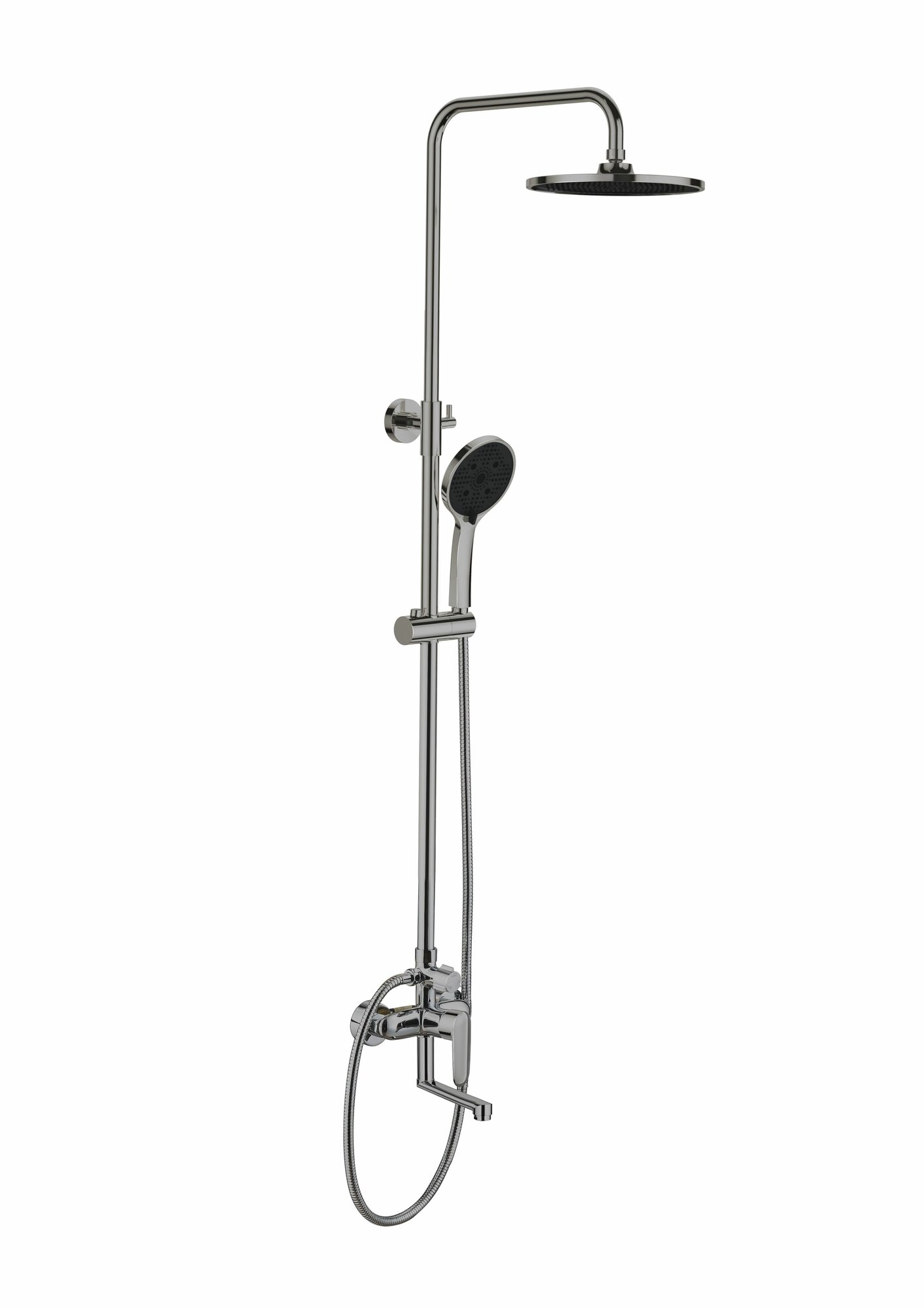 Душевая система со смесителем Lagos Gun Metal, арт. ST205LGGM, ESKO