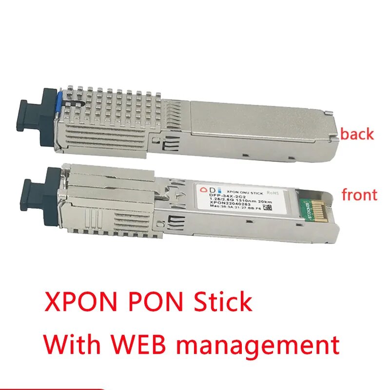 PON STICK EPON GPON XPON SFP ONU Stick с MAC PPPoE IPoE HGU SC коннектор pon модуль 1490/1,25 нм Гбит/с 802.3ah