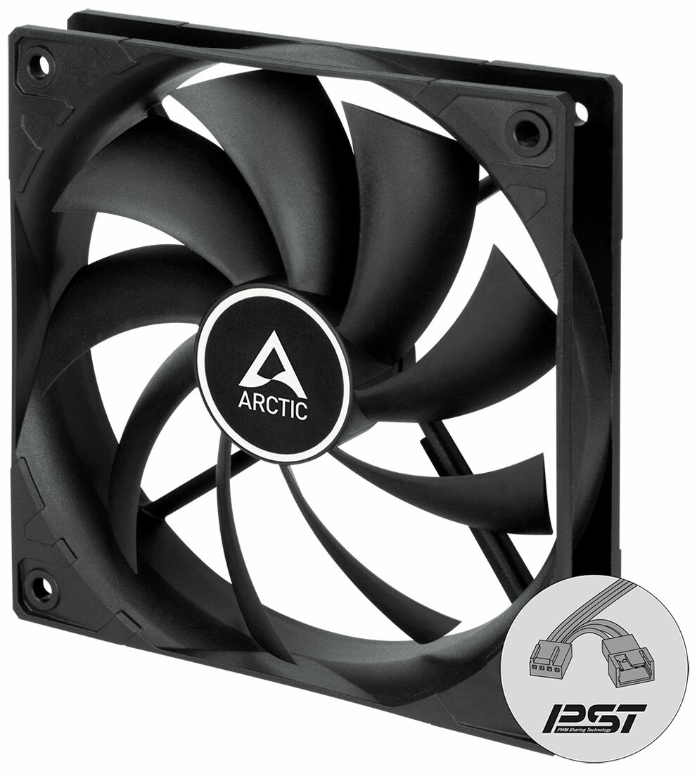 Вентилятор для корпуса Arctic F12 PWM PST Black (ACFAN00200A)