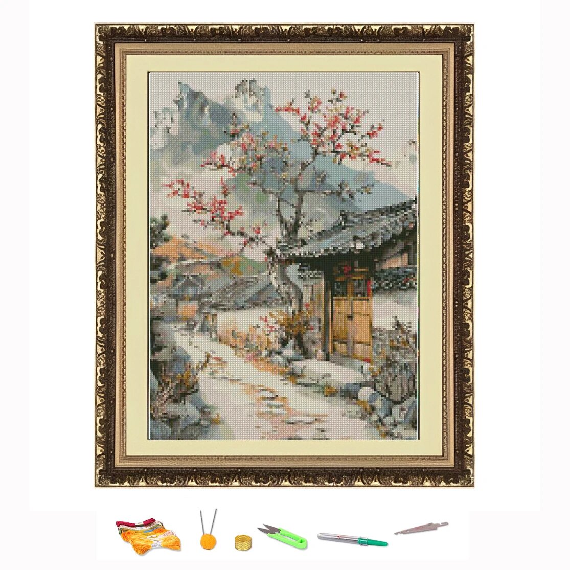 Набор для вышивки крестом, картина, китайский стиль, 11CT 30x40cm, c0193, 14CT Cotton Threads