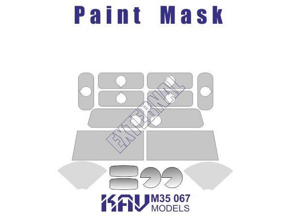 Окрасочная маска на Автомобиль 233014 с птрк Корнет-Д, Звезда. Масштаб 1:35