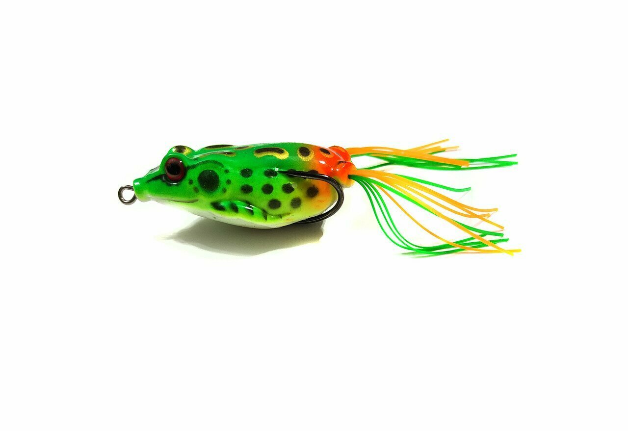Приманка Erafishing "Лягушка", незацепляющаяся, 12г, 6 см, зеленая