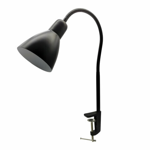 Светильник настольный SONNEN PH-370, на струбцине, цоколь Е27, черный
