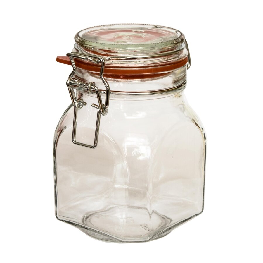 Банка стеклянная с бугельным замком и стеклянной крышкой, 0.35 л - функциональное и стильное решение для хранения продуктов.