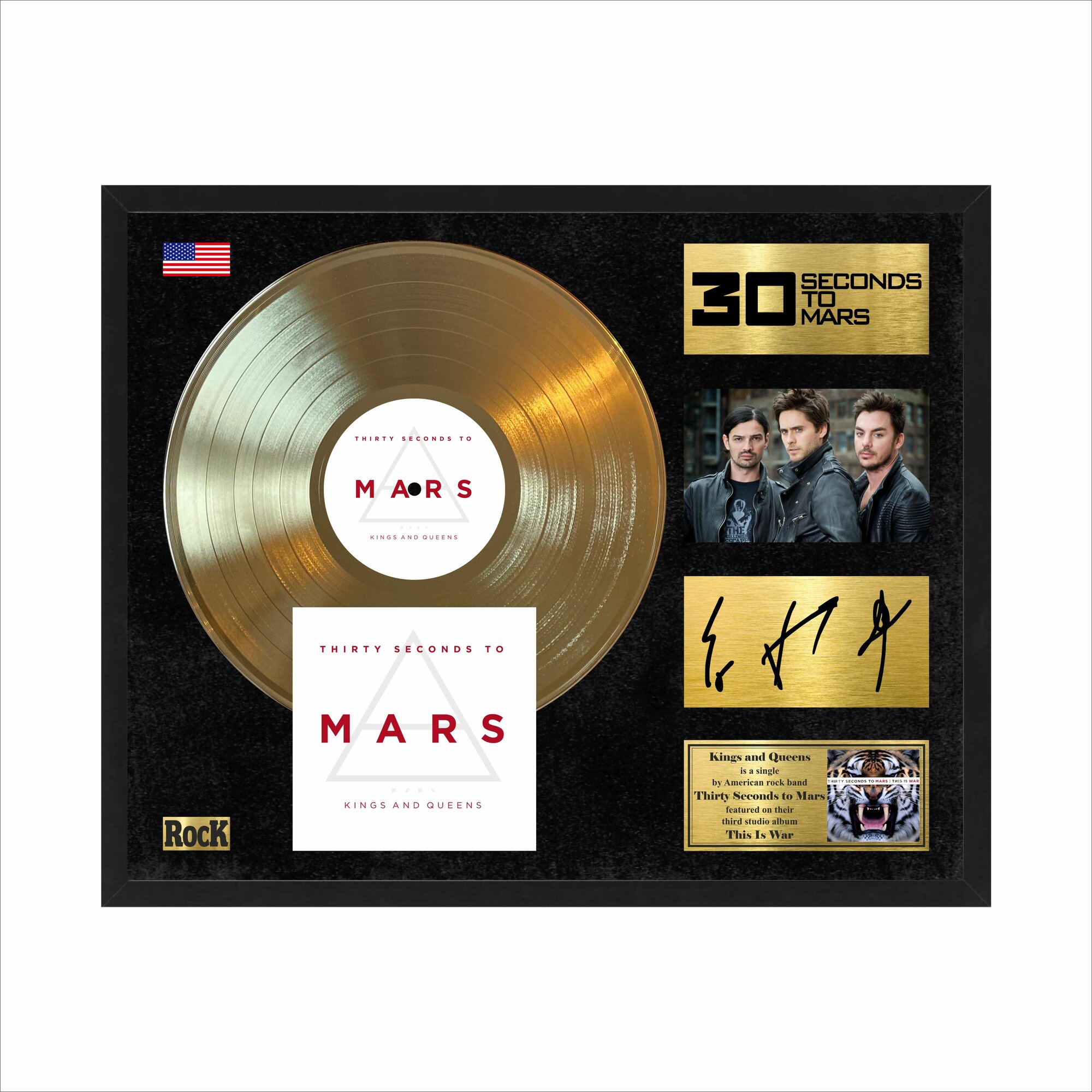Thirty Seconds to Mars Картина с золотым диском