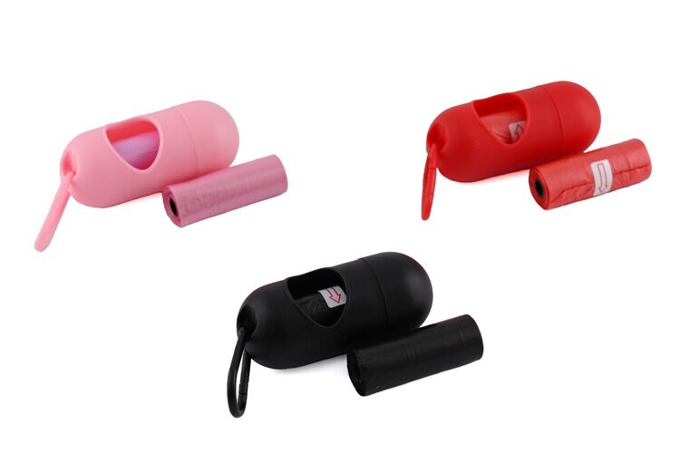 Контейнер Wogy для выгула собак 2-мя сменными рулонами гигиен. пакетов микс 9.5х4см