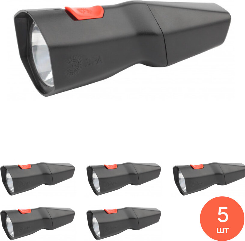 Фонарь ручной ЭРА MA-501 Аллигатор 40Лм с прямой зарядкой, 350мАч SMD, Б0033770 / светодиодный / аккумуляторный (комплект из 5 шт)