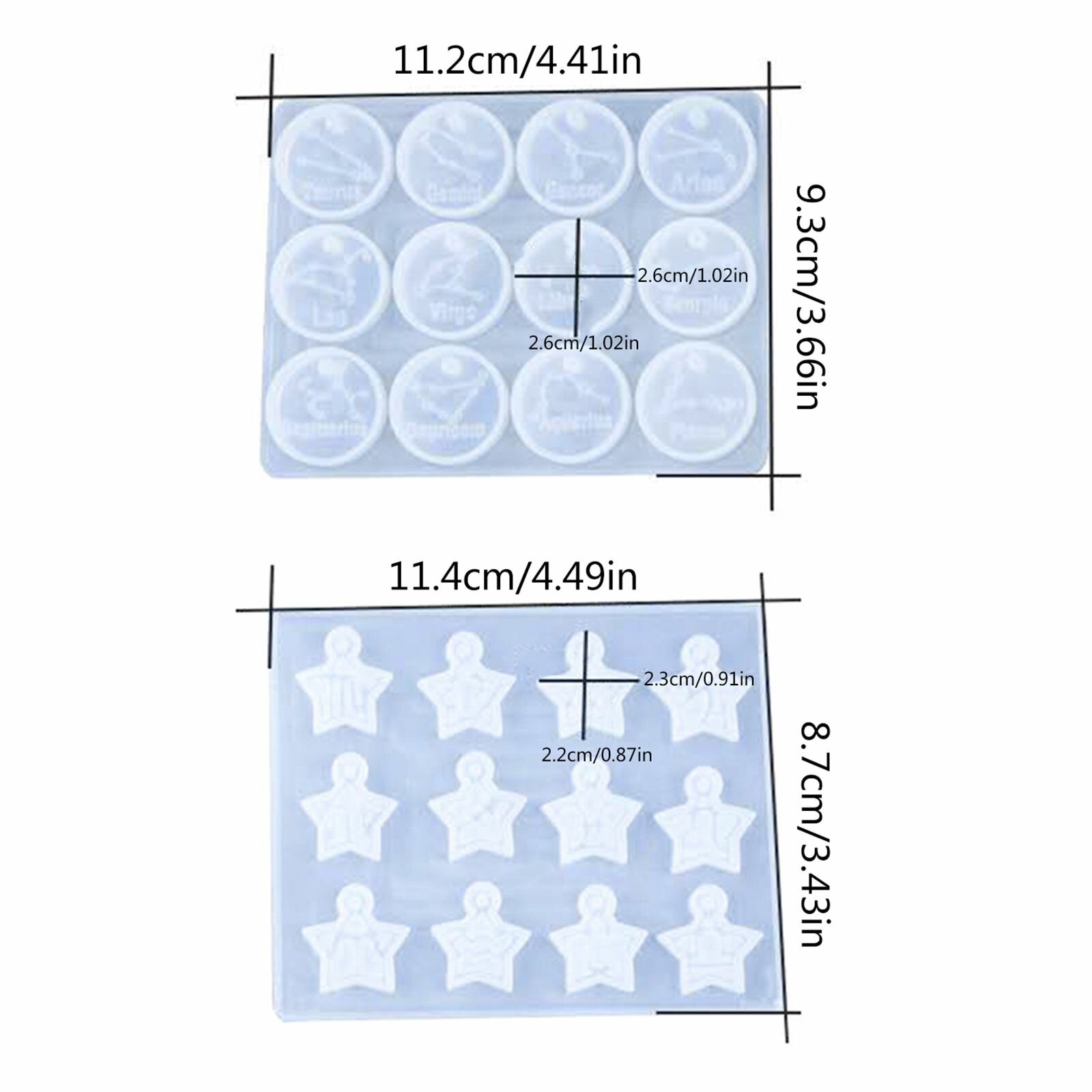 УФ-кристаллическая форма из эпоксидной смолы с 12 созвездиями, Подвесная силиконовая для литья под давлением, ручная работа, DIY, Подвесные украшения,