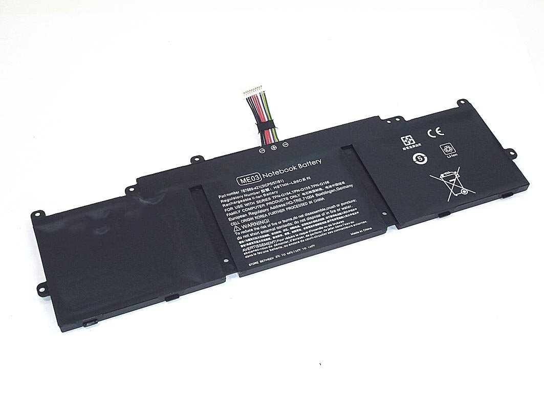 Аккумулятор OEM (совместимый с ME03XL, HSTNN-UB6M) для ноутбука HP 11-d 11.4V 37Wh (3200mAh) черный