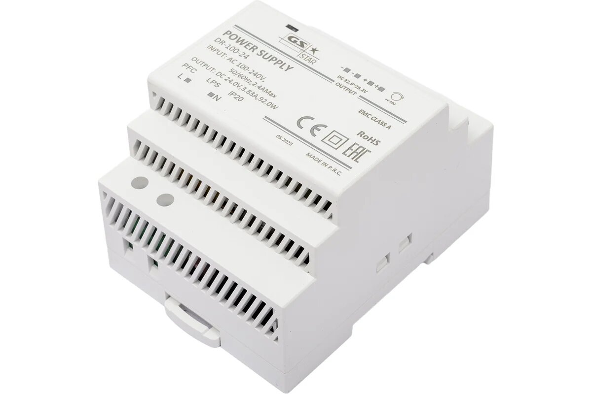 Блок питания на din рейку GS Star DR-100w-24v 100Вт 24В промышленный