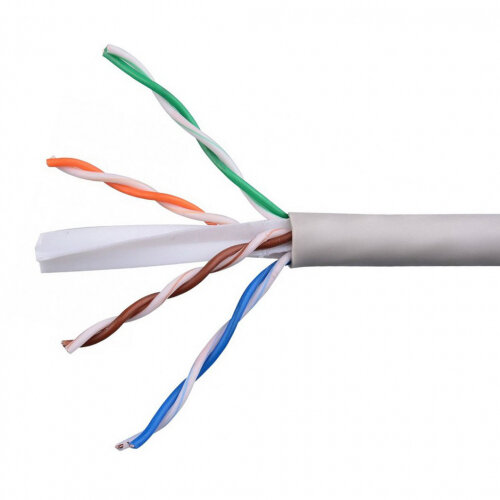 Кабель Cablexpert UTP indoor 4x2x0.55, медный, кат.6, однож, 305м, coil, серый