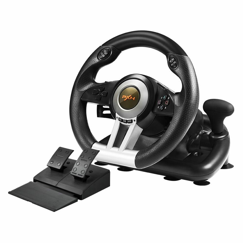 Руль (педали, вибро, скоба, D-pad, 12 кл, PC/PS3/PS4/XBOX ONE/Xinput), Игровой руль 6in1