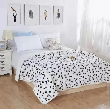 Плед 200*220 шиншилла с принтом, покрывало на кровать, одеяло