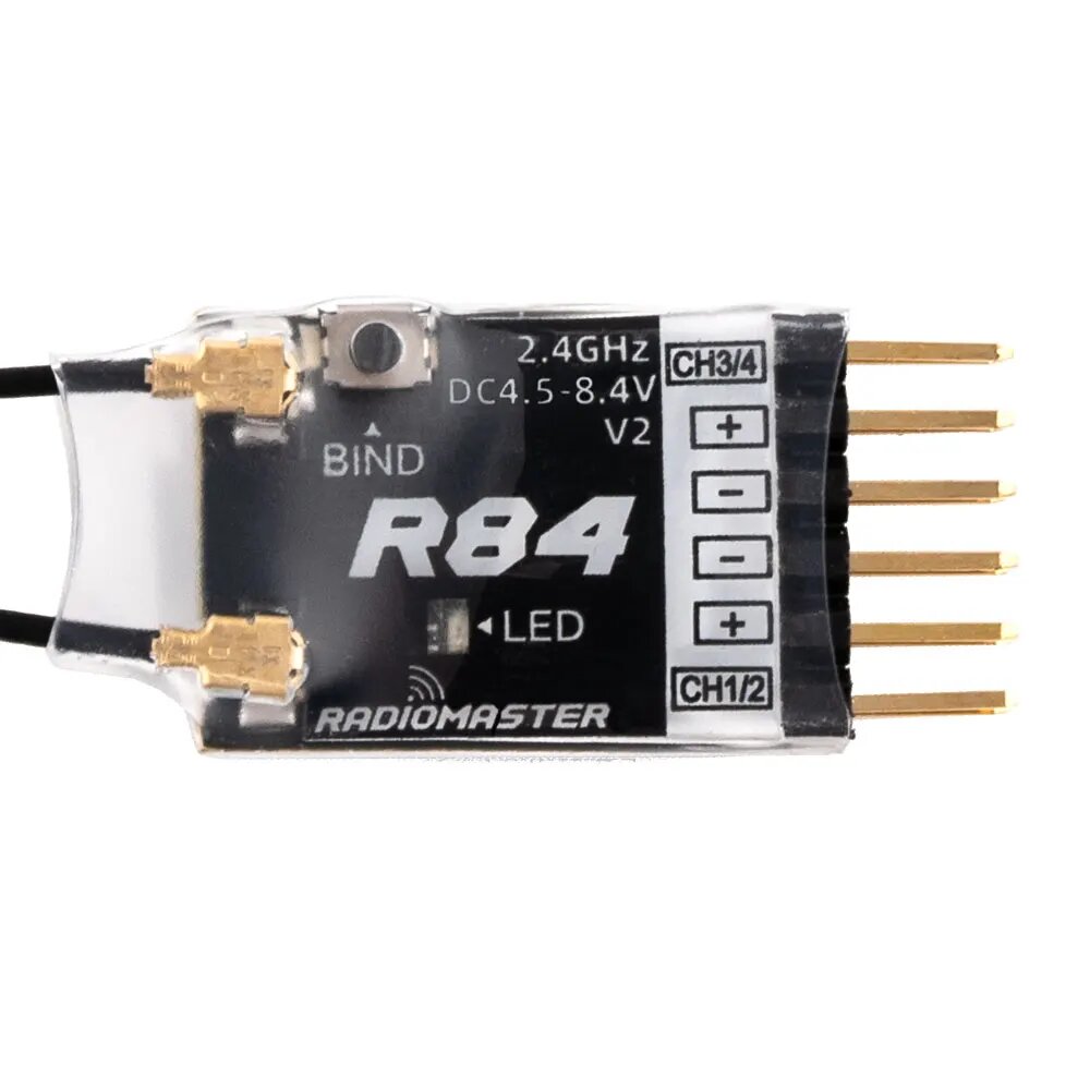 RADIOMASTER R84 V2 FCC 4-канальный приемник