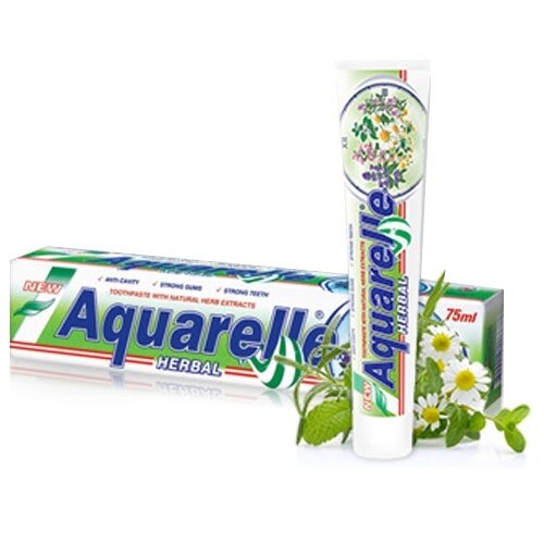 Зубная паста AQUARELLE "Herbal", фтор, 75 мл