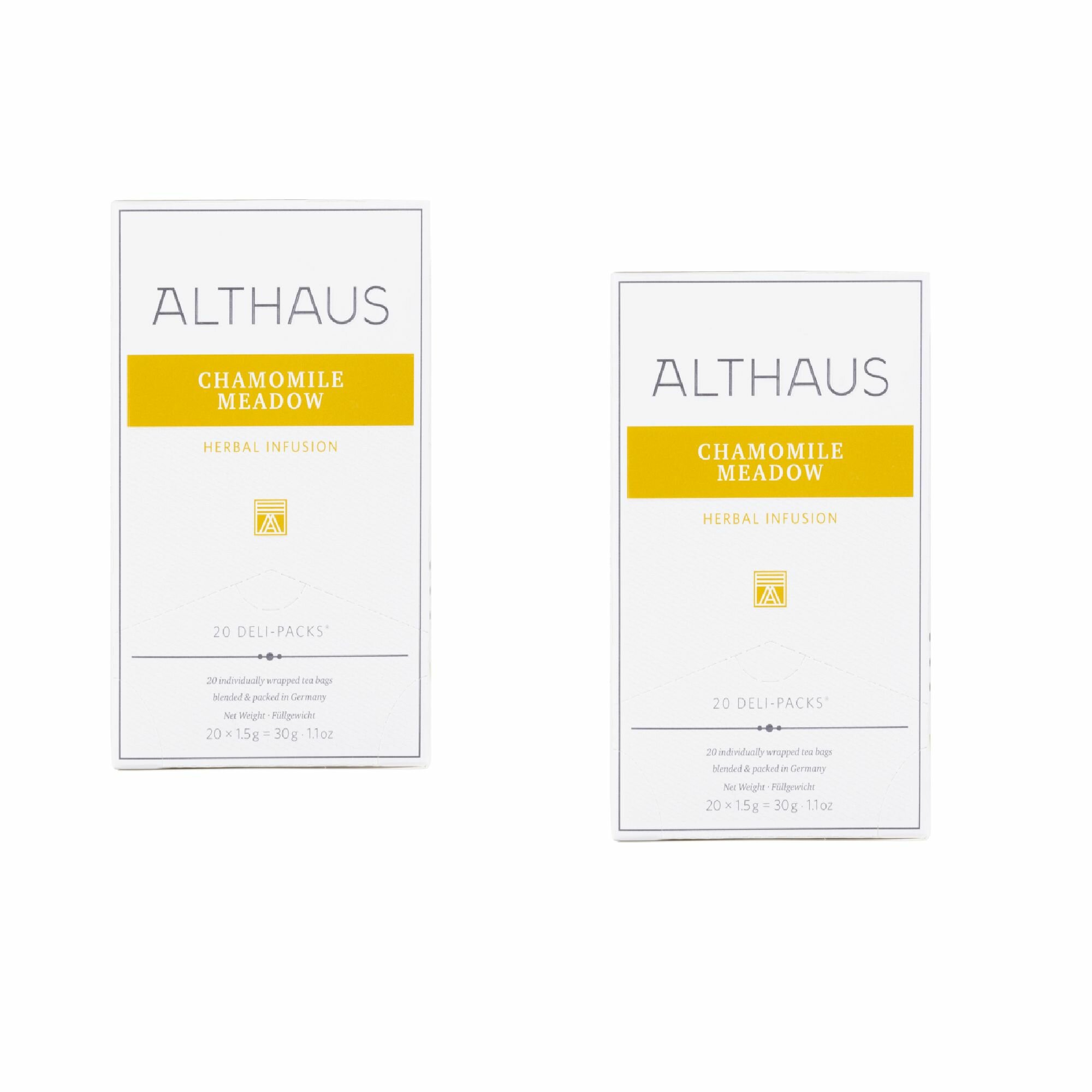 Althaus Чай травяной в пакетиках Chamomile Meadow, Ромашковый, 20 пакетиков x 1,5 гр, 2 уп.