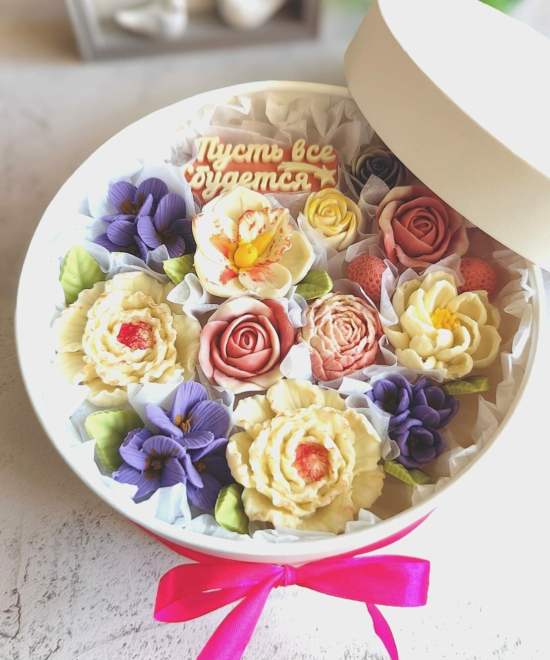 Букет из шоколадных цветов