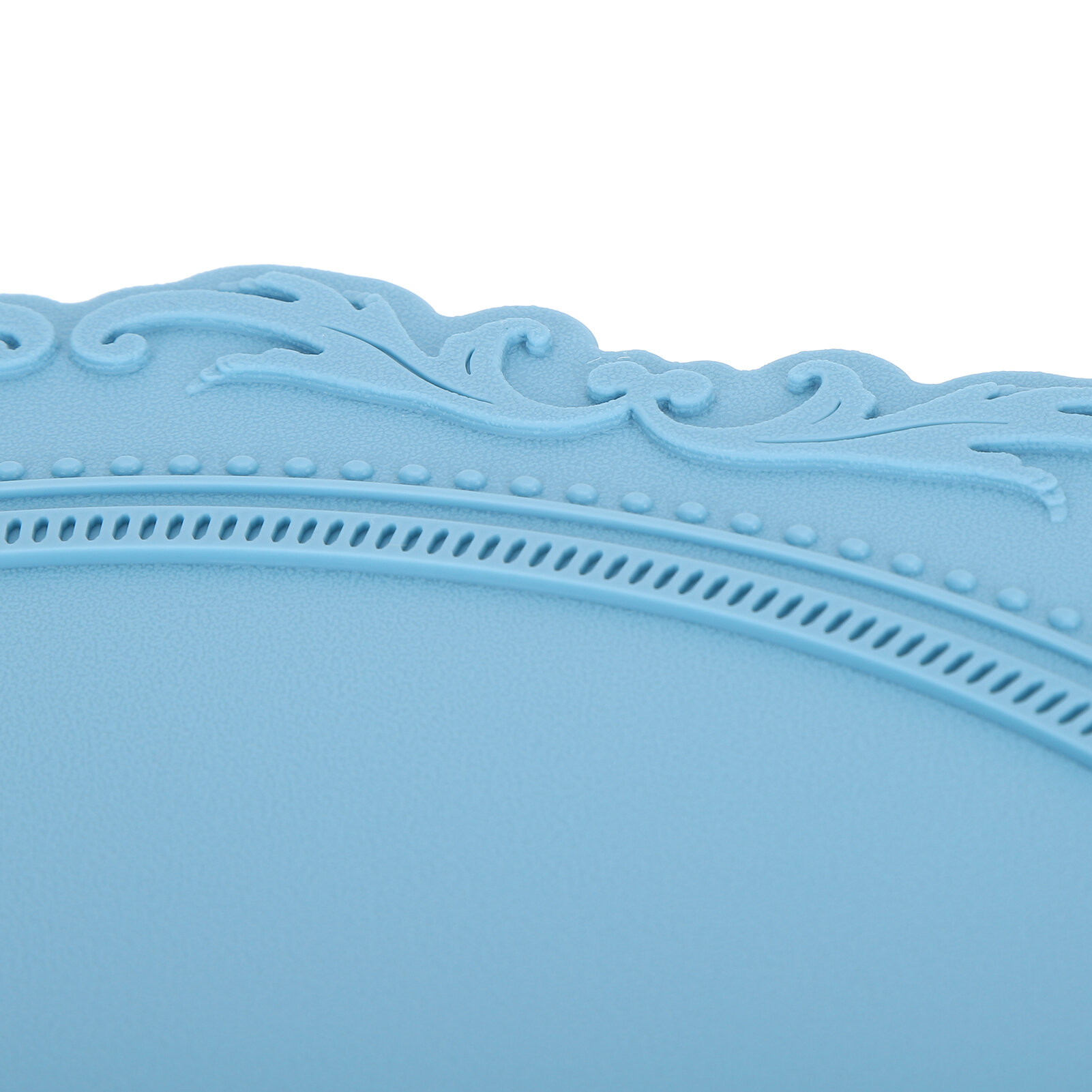 Силиконовый коврик для столовых приборов в скандинавском стиле с тисненой изоляцией, утолщенный круглый силиконовый коврик для домашней кухни, светло-синий