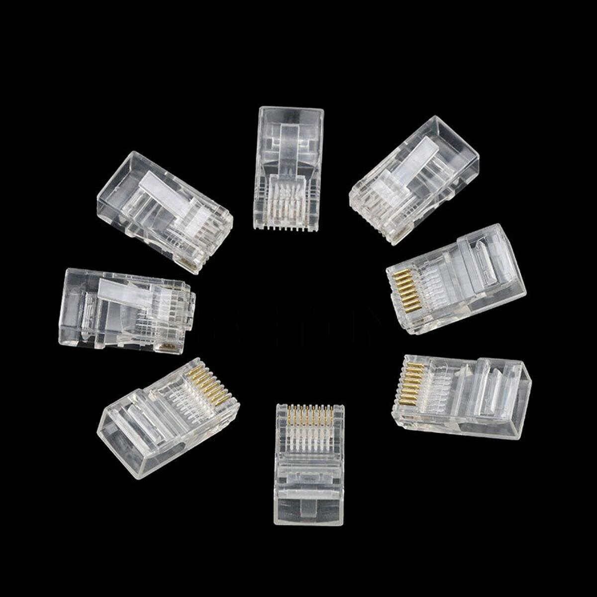 Новый 20 шт./лот разъем RJ45 8-контактный разъем RJ45 сетевой Ethernet кристаллический штекер разъем CAT5 CAT5e Cat6 мод