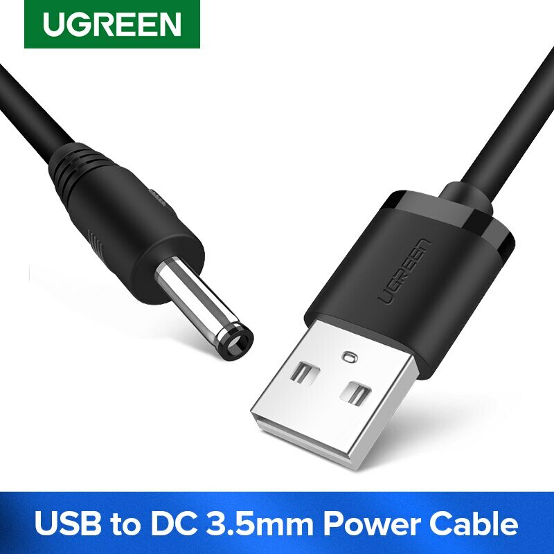Кабель питания Ugreen USB-DC 3,5 мм USB A Male-3,5 AUX Audio Jack Connector 5 В Power_Supply Зарядное устройство Адаптер