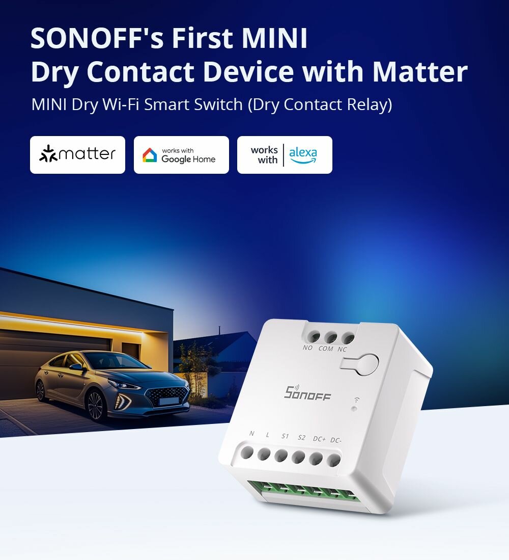 SONOFF MINI - D Сухой Wi - Fi Материальный интеллектуальный переключатель Сухое контактное реле
