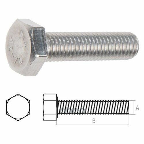 Болт М16х65 шестигр, нерж. сталь (А2), DIN 933 (2 шт в зип-локе) STARFIX STARFIX SMZ2248302
