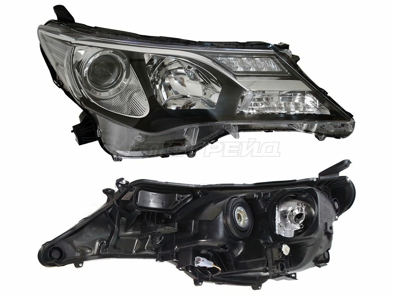 Фара правая, с электрокорректором, под ксенон для Тойота Рав 4 арт ST21211W1R SAT