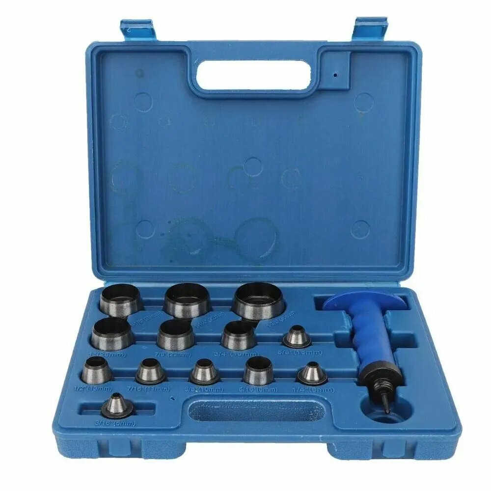 Набор просечек, 14 шт, 5-35 мм, инструмент, сталь, индукционная закалка