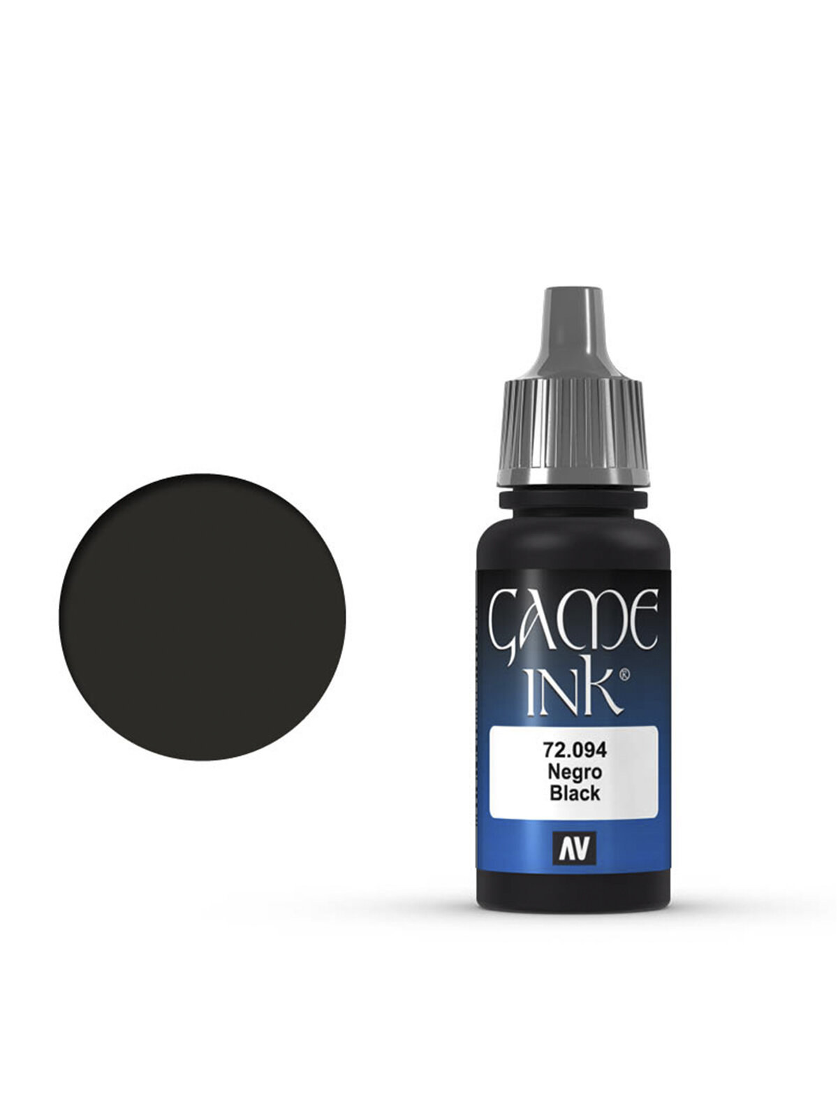 Краска акриловая Vallejo серии Game Ink - Black 72094, 17 мл