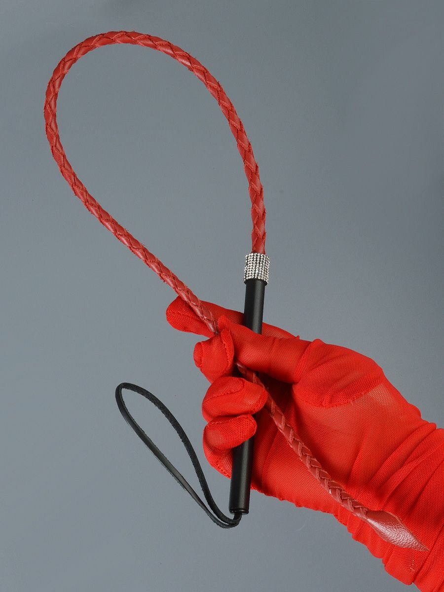 Плетка бдсм со стразами маленькая мини