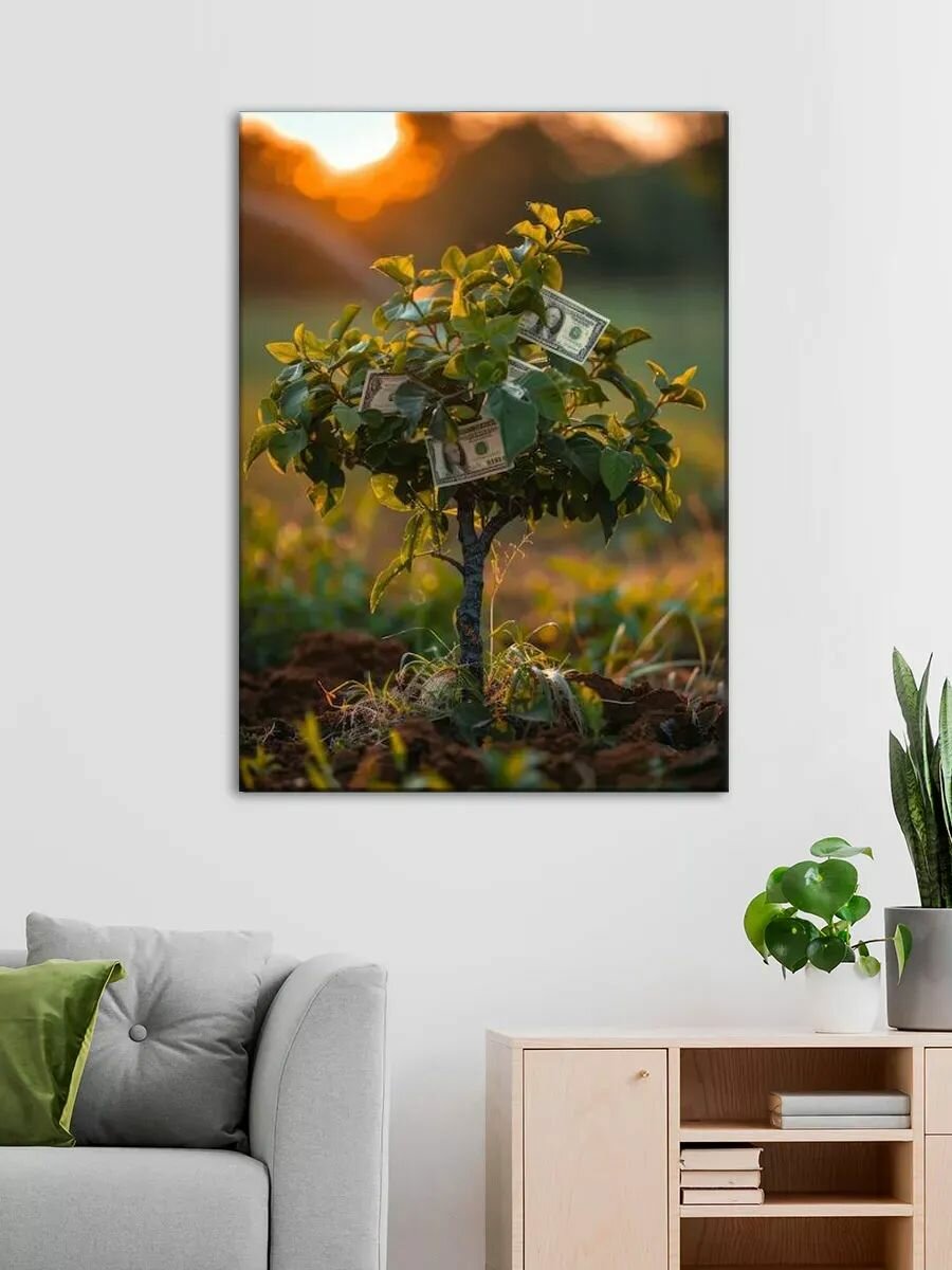 Картина на стену "Денежное дерево", 30х40 см