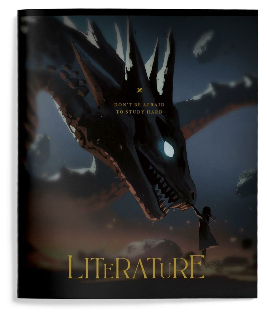 Тетрадь 1 шт 48 л. А5 линия, на скрепке, LOREX DEMONS INSIDE Литература мелованны картон, запечатка форза