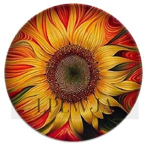 Стеклянные кабошоны LPLWJA с рисунком 25mm-10pcs, ZZ235