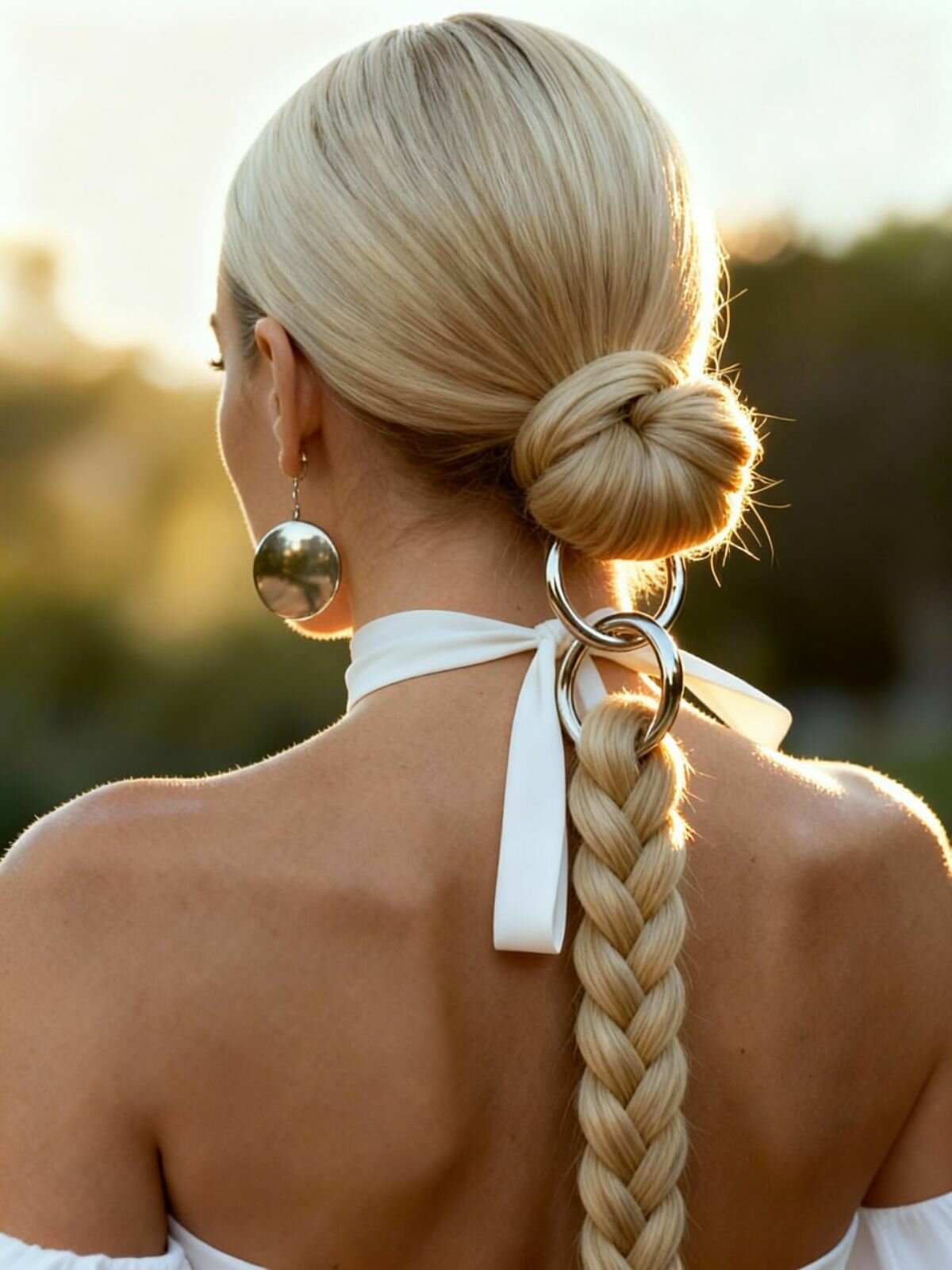 Коса на карабине / коса на кольцах без декора #16