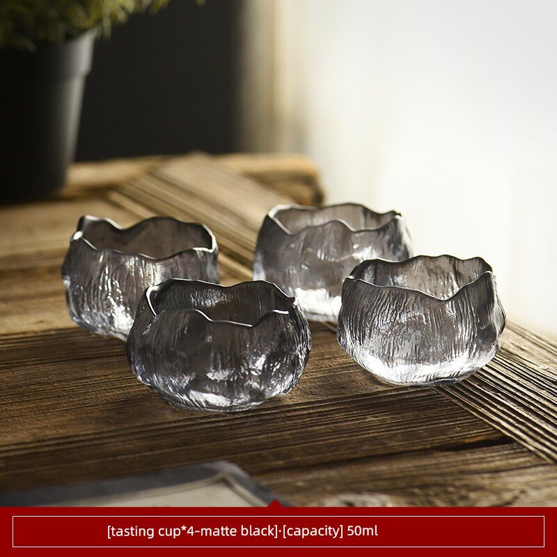 Керамическая чаша с крышкой из хрустального стекла в форме лотоса для домашнего использования, чаша для заваривания