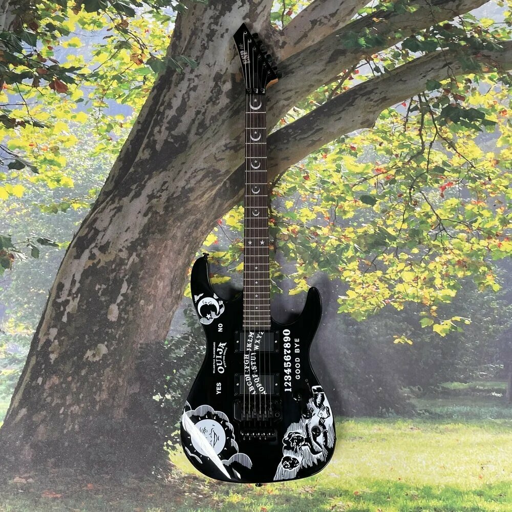 Электрогитара Электроакустическая Лунная богиня идентичная модель ESP /Двойная встряска гитара электрическая 6-струнная_007 6-струнная