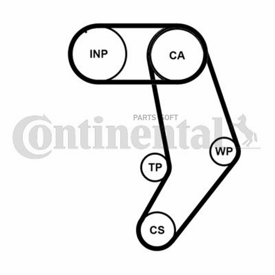 CONTINENTAL CT939K6PRO Комплект ремней ГРМ (ремень CT939 122 зуб. ремень CT645 77 зуб. ролик) ()