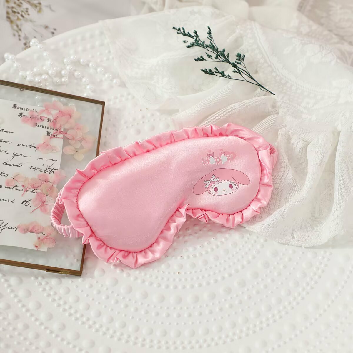 Милая мультяшная маска для сна, дорожная маска для глаз, светонепроницаемая маска для глаз для студентов и девушек, снимает усталость глаз, дышащая защитная маска для глаз из ледяного шелка.