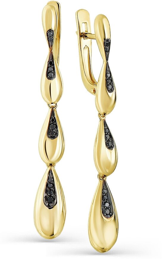 Серьги, белое золото, 585 проба, бриллиант