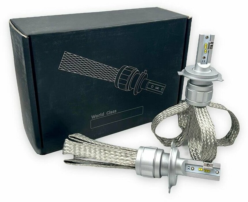 Светодиодные автомобильные лампы S13 с гибкими радиторами цоколь H4 (2 шт)