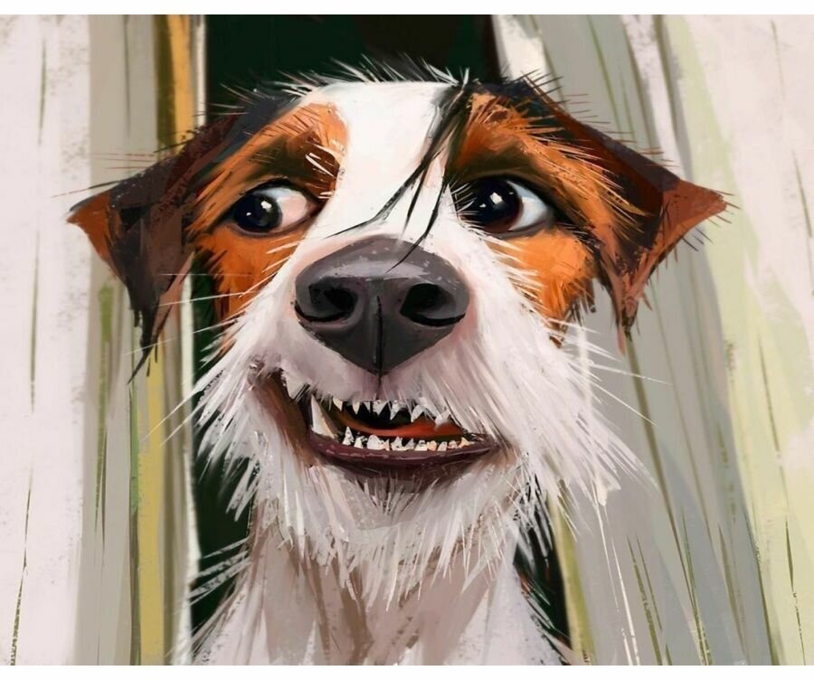 Картина по номерам "Верный друг", хлопковый холст на подрамнике 40х50 см, акрил, 000 Art Hobby Home