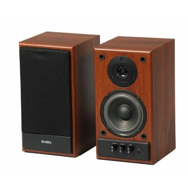 Акустическая система SVEN SPS-702 2.0 коричневый/орех 40Вт