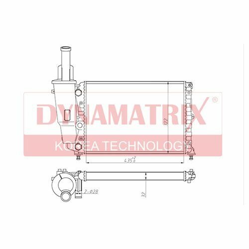 Основной радиатор (двигателя) Dynamatrix-Korea DR61856 для Fiat Punto